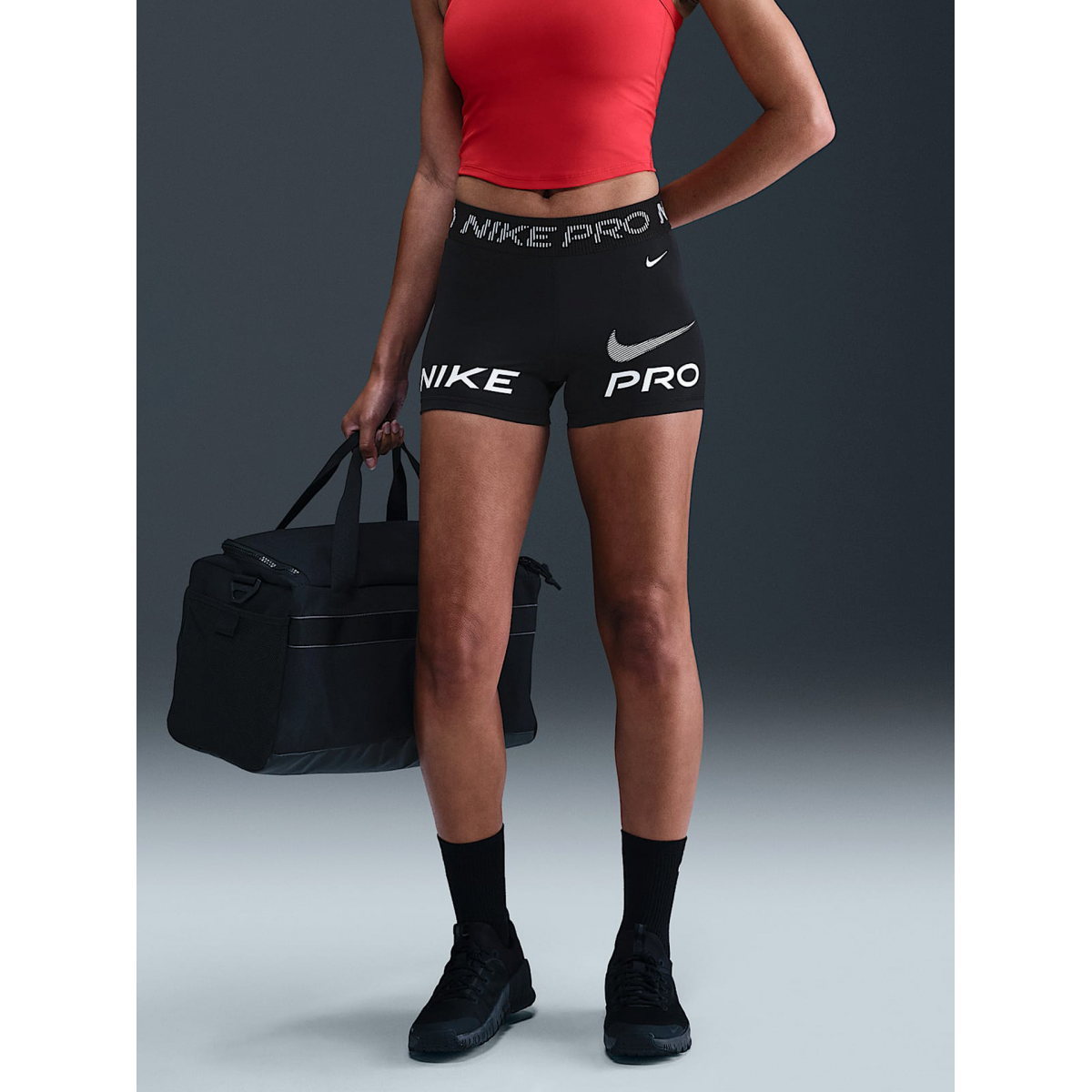 Nike Pro Mid-Rise 7.5cm Black Biker Shorts For Women - HV2464-010 - BZR ...