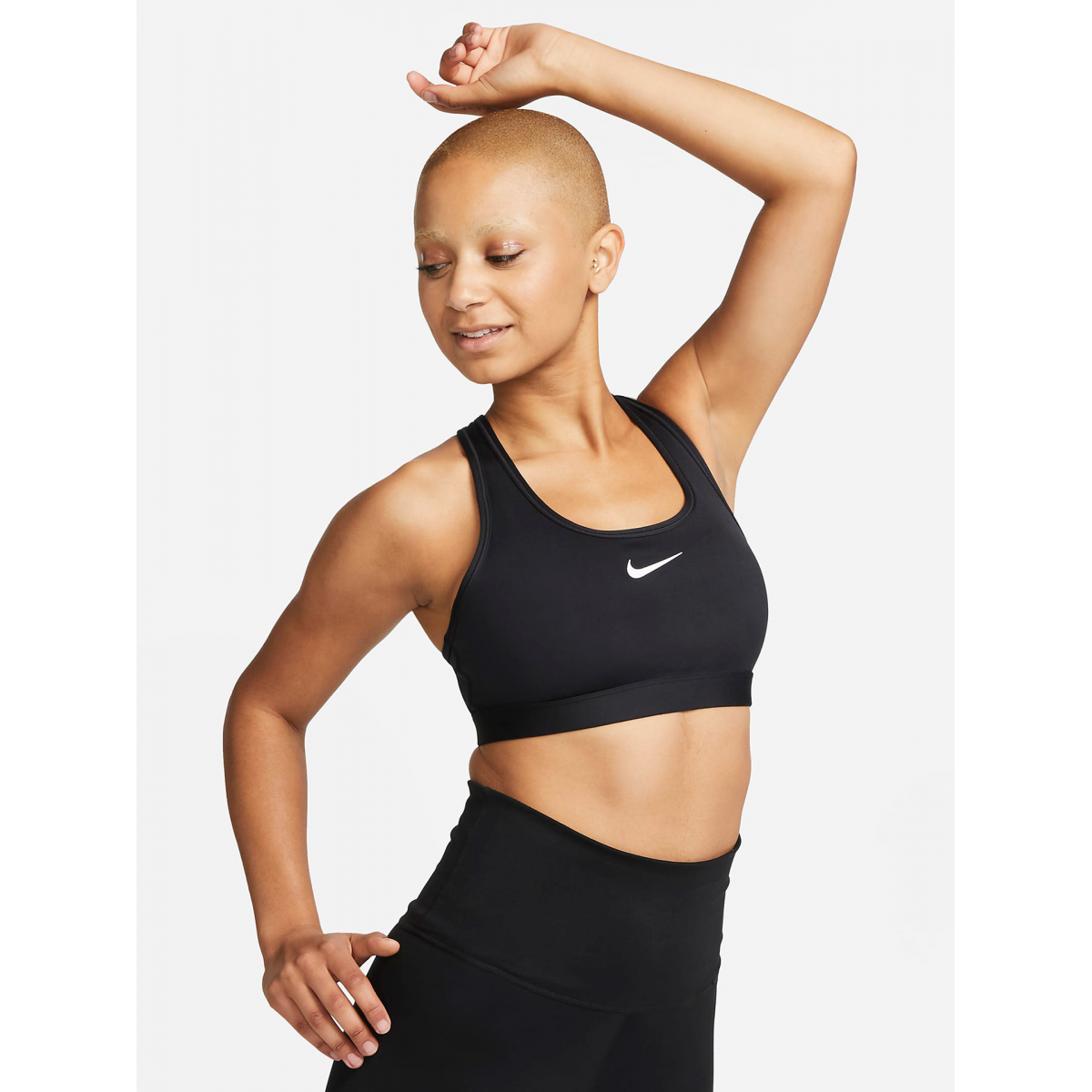 Nike Swoosh Padding Medium Support Sports Bra - DX6821-010 | BZR Online