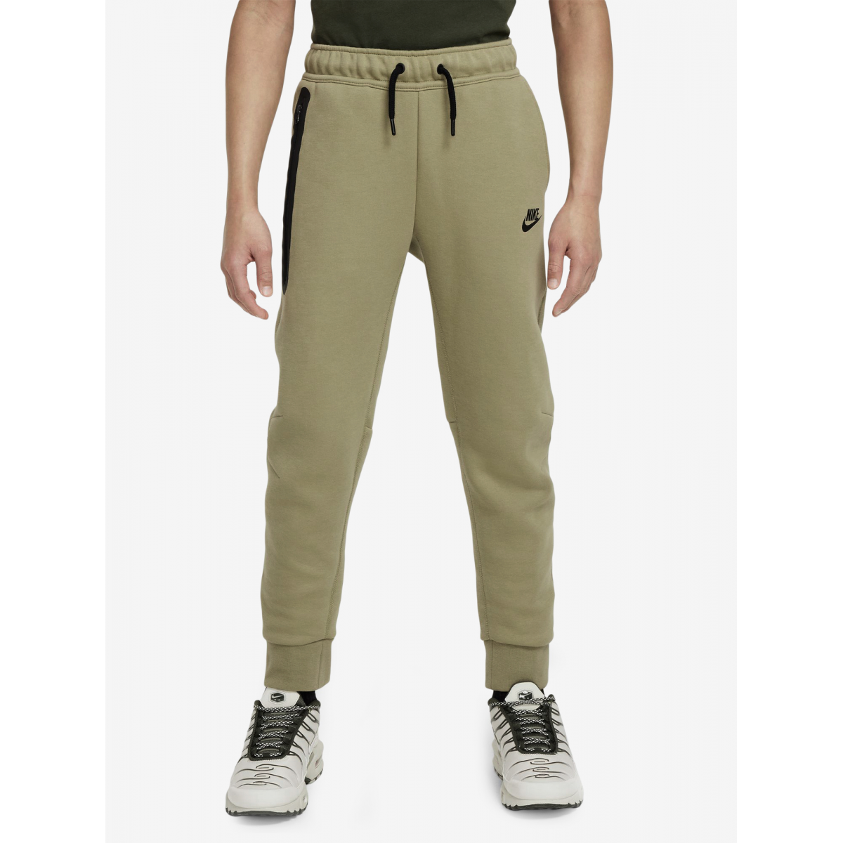 Nike Sportswear Tech Fleece Olive Green Junior Trousers - FD3287-276 ...