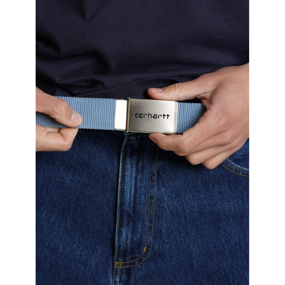 Cinturón Carhartt WIP Chrome Azul - I019176.2LR.XX - BZR Online