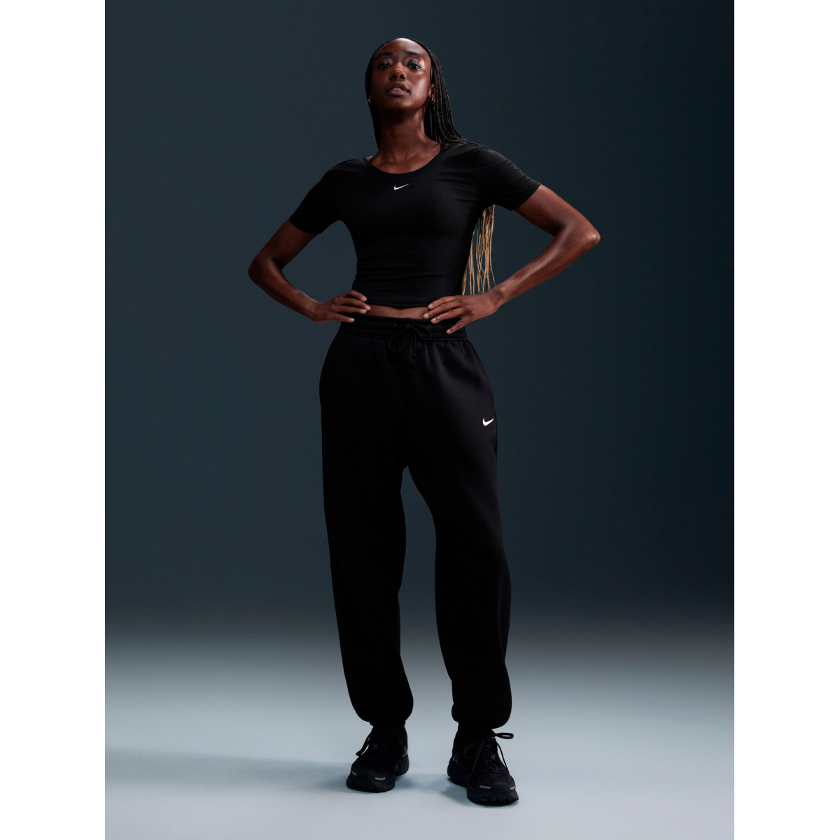 Nike Phoenix Fleece High Rise Black Pants - BZR Online - FZ5996-010 ...