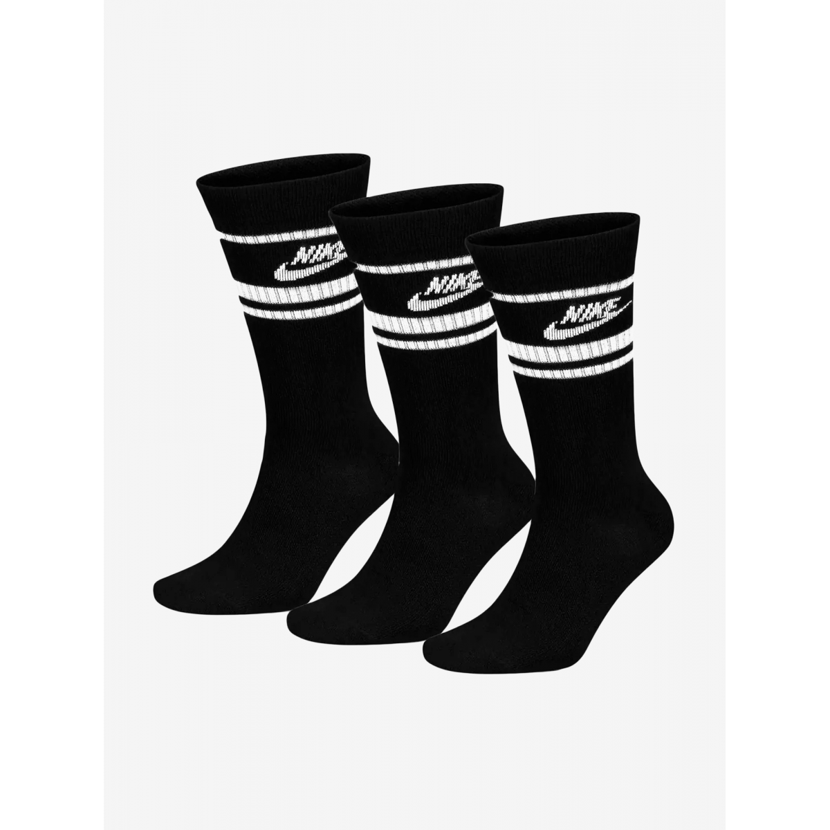 Nike Sportswear Dri-FIT Everyday Essential Black and White Socks (3 ...