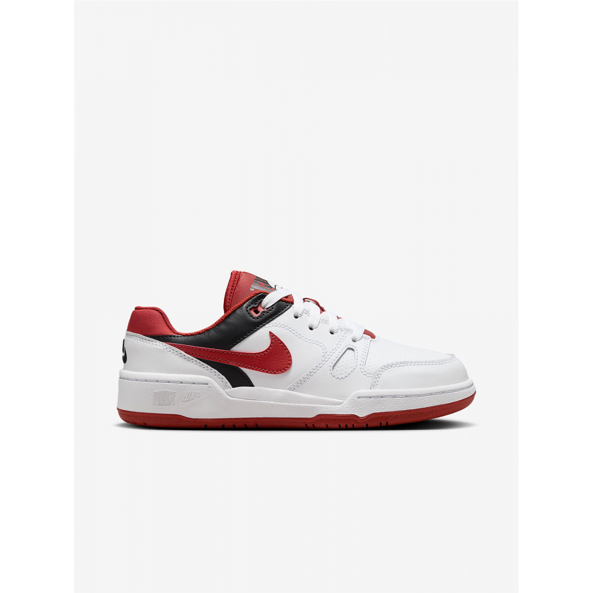 Nike Full Force Low Junior White and Red Sneakers - FV5929-100 - BZR Online