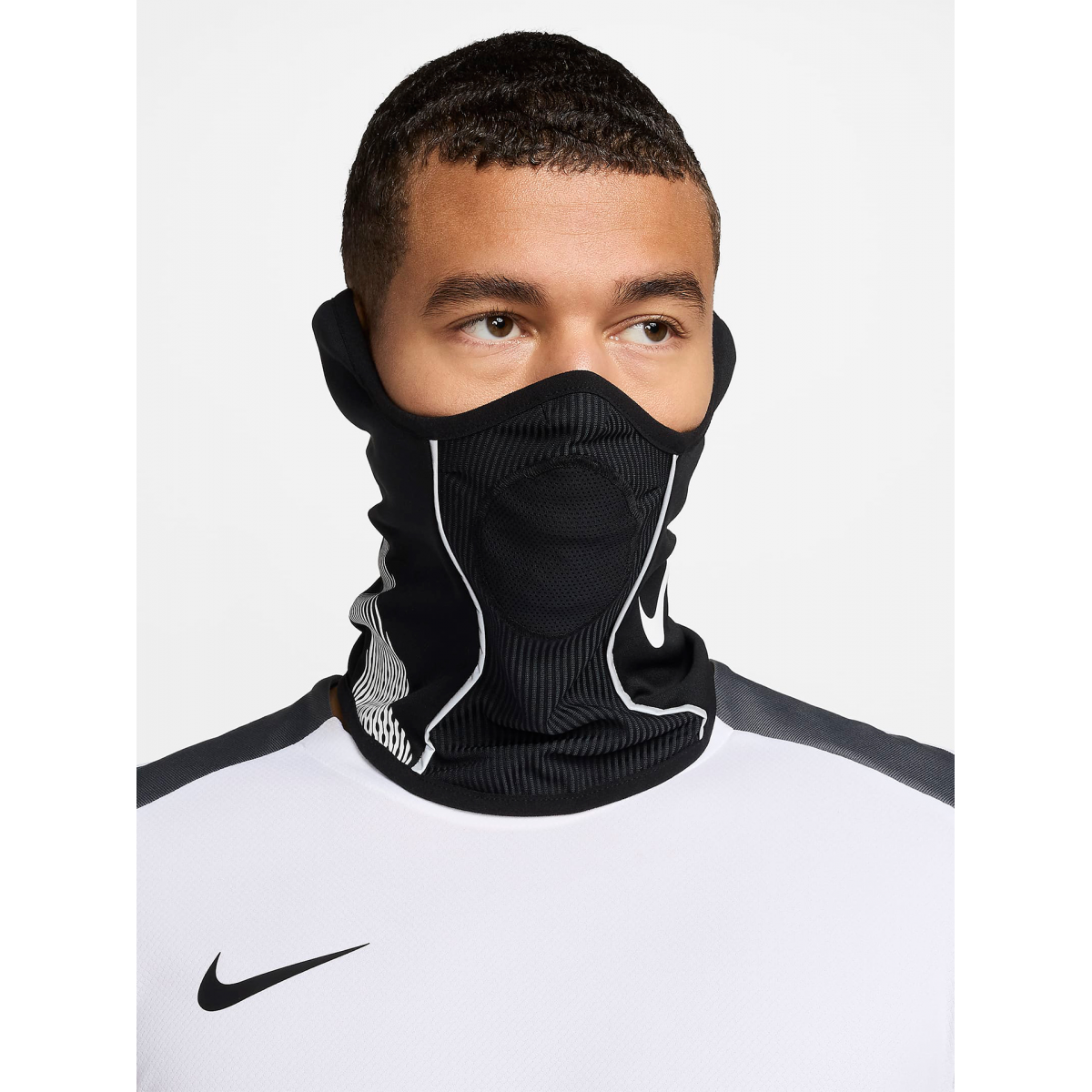 Nike Academy Dri-FIT Black and White Football Neck Warmer - HF0784-010 ...