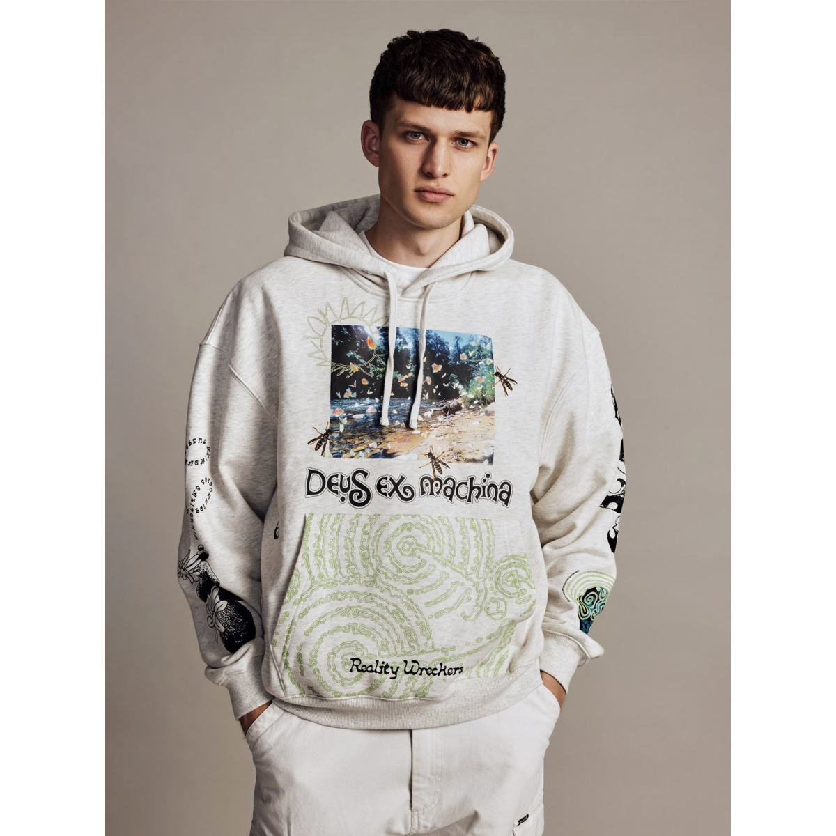 Deus Ex Machina Migration Grey Hoodie - DMF258438-LGM - BZR Online