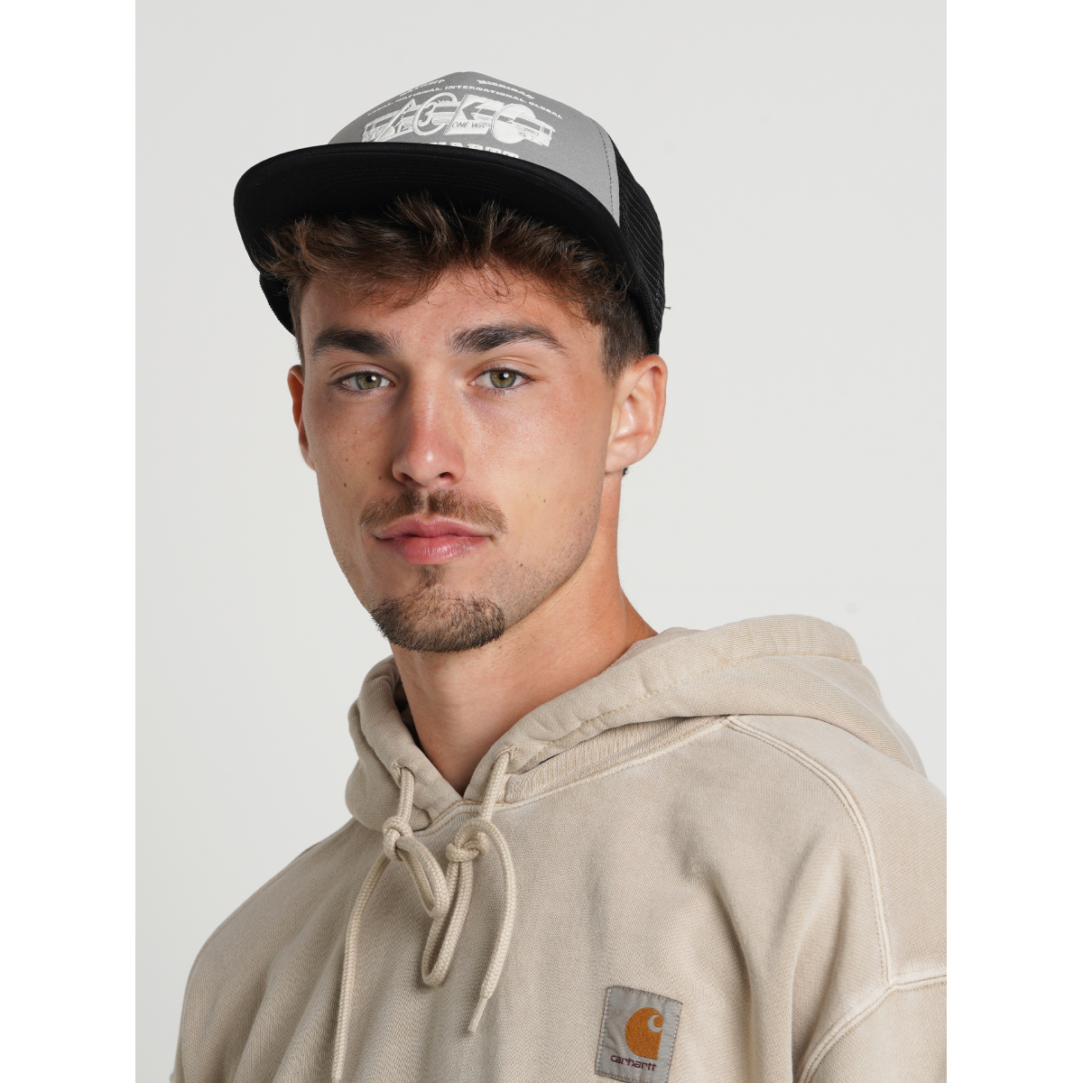 Carhartt WIP Runaway Trucker Black and Grey Cap - I034358.NZ.XX - BZR ...