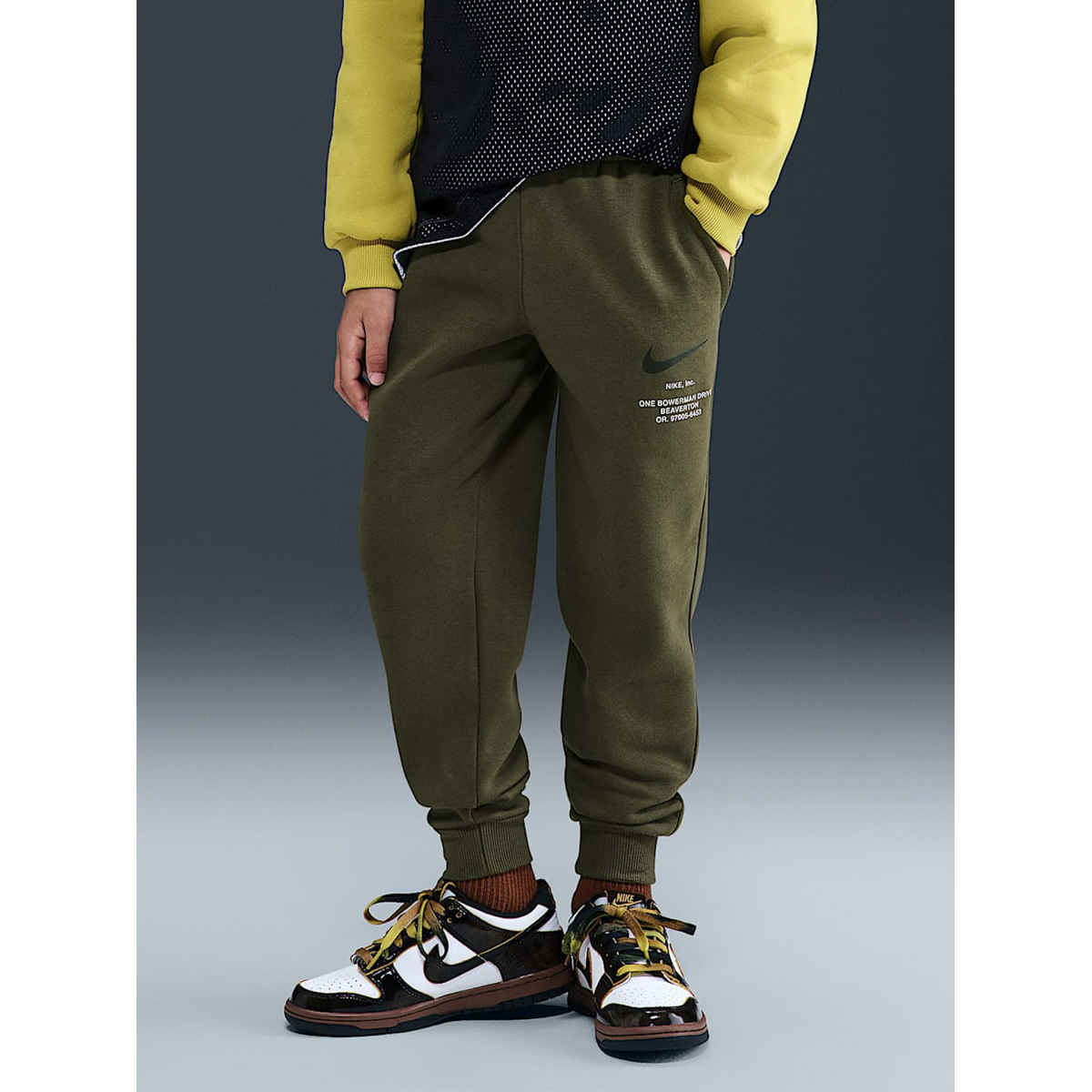 Nike Sportswear Fleece Junior Green Trousers - IH5199-325 - BZR Online