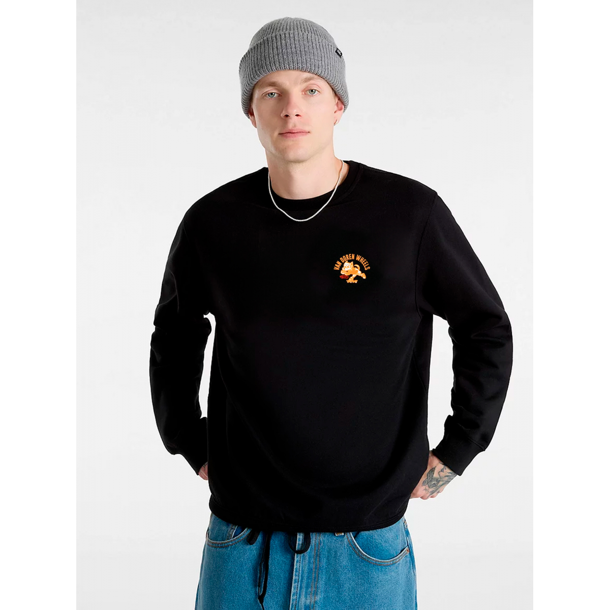 Vans Skate GFX Loose Crew Sweater - VN000KU4BLK1 - BZR Online